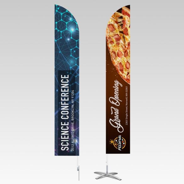 Single Sided Feather Flags – MVP Signs